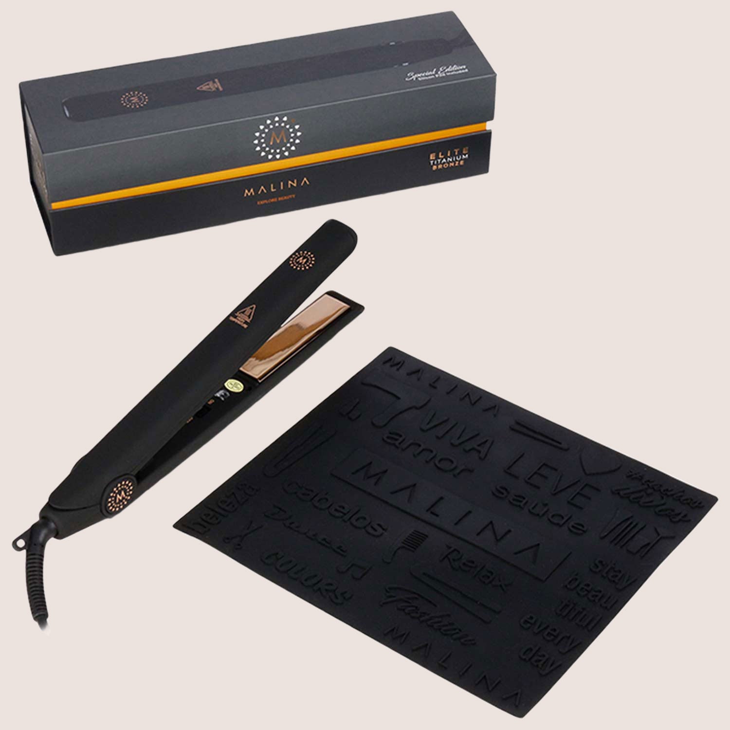 Malina Titanium Elite Hair Straightener Black Bulk Options – MalinaBeauty